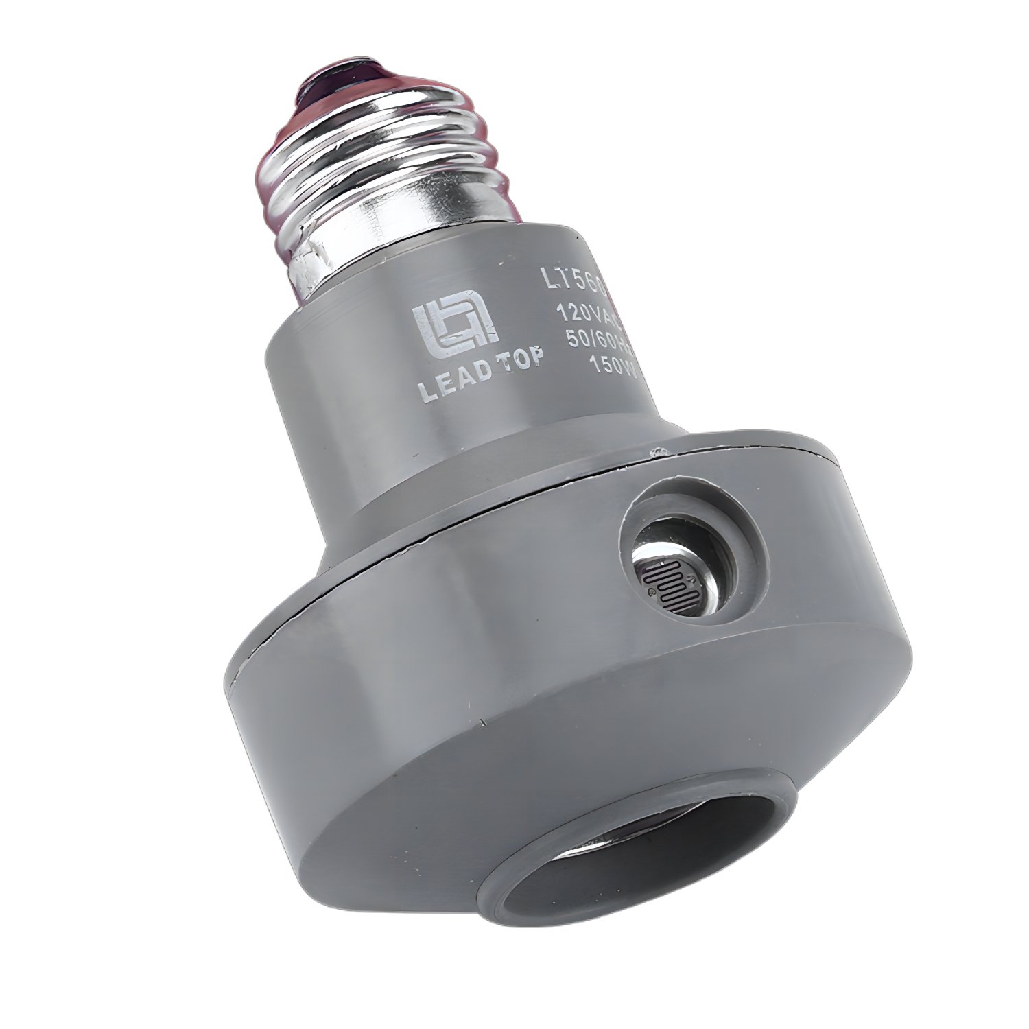 Dusk to Dawn Light Bulb Sockets, E26 & e27 Light Sensor Socket - lead top